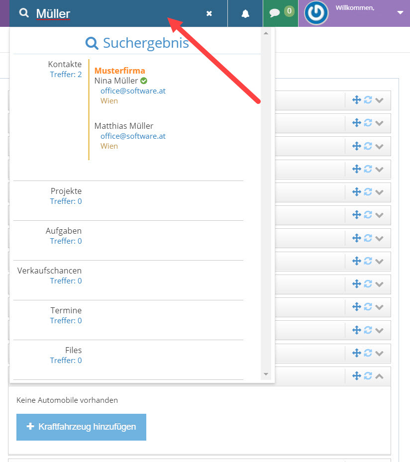 Kontaktinformationen - 1Tool