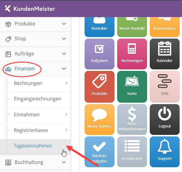 Tageseinnahmen erstellen - 1Tool