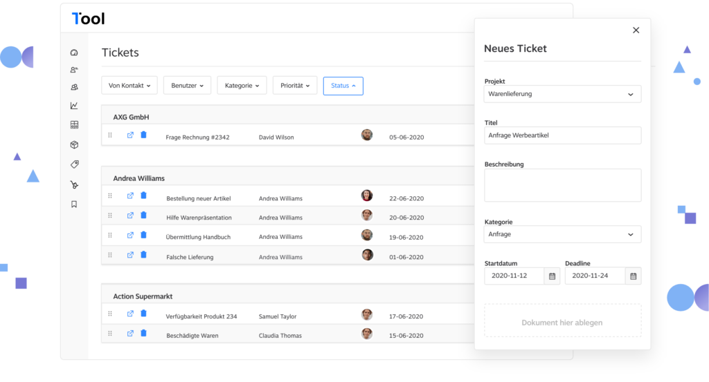 Support Tickets - 1Tool
